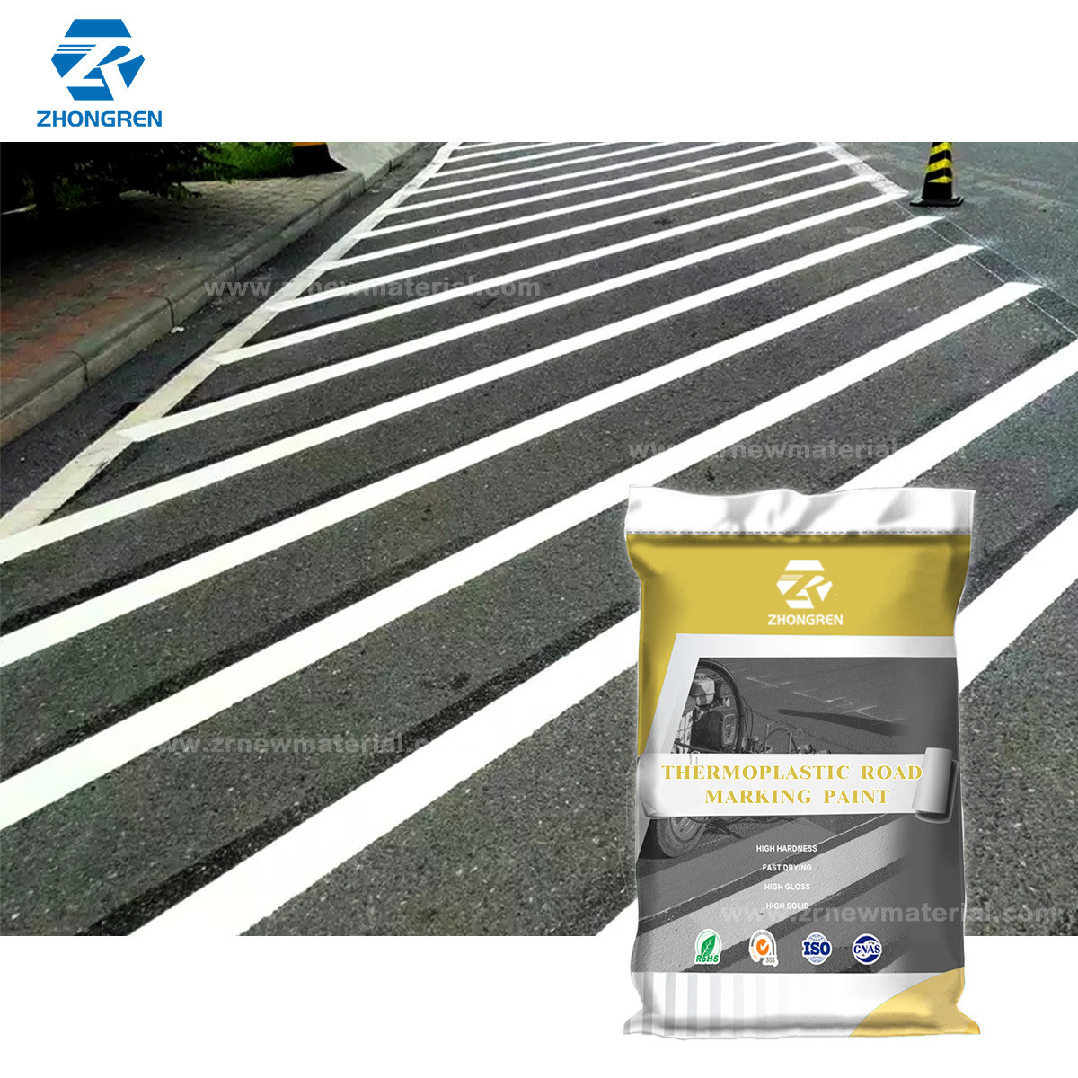 Durable Thermoplastic Road Marking Paint for Highways & Airports