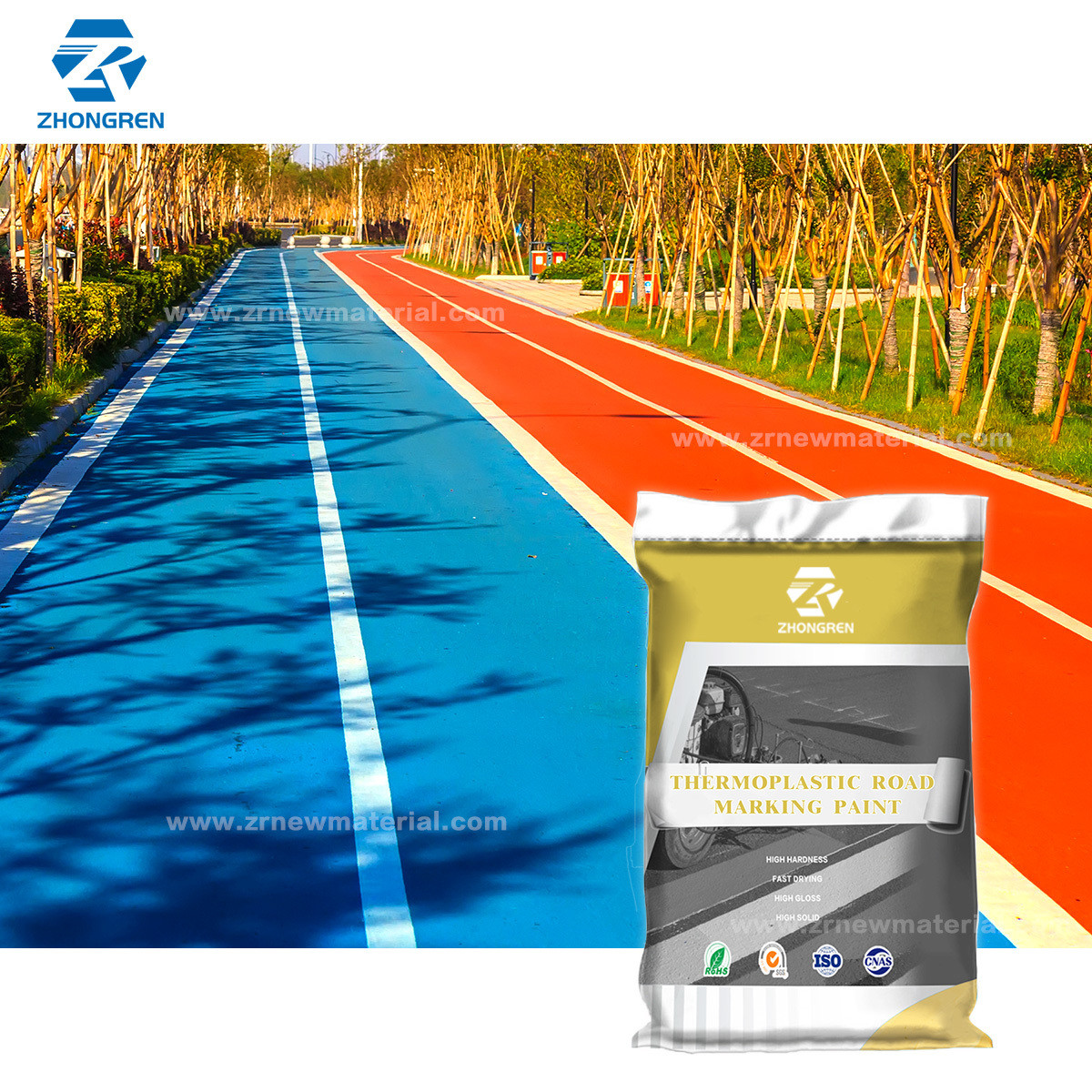 Durable Thermoplastic Road Marking Paint - Quick-Drying & Reflective