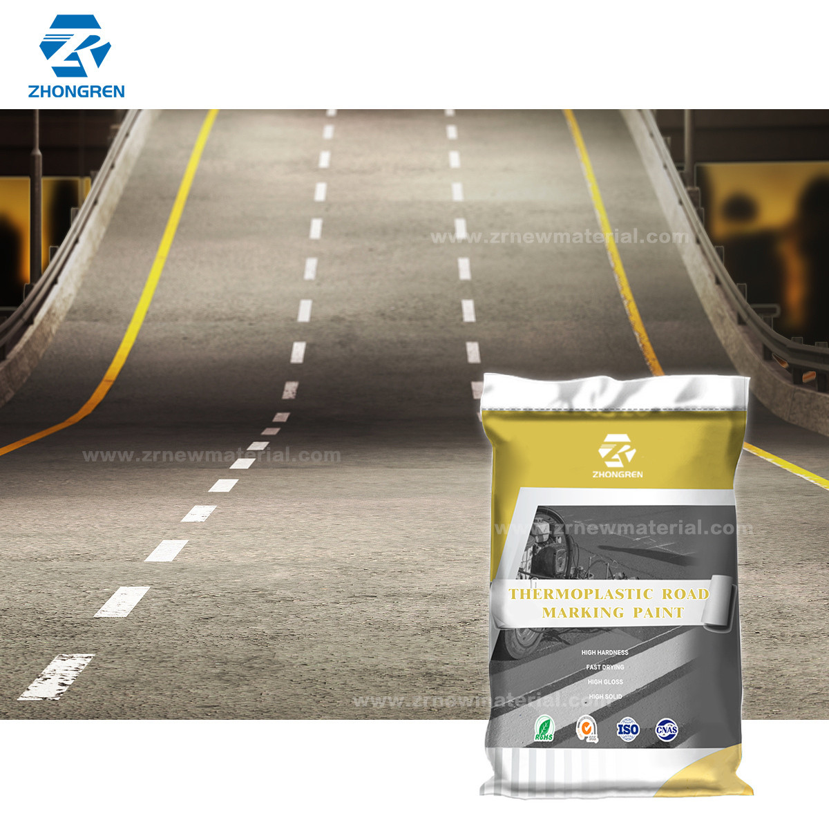 Reflective Thermoplastic Road Marking Paint Powder Coating