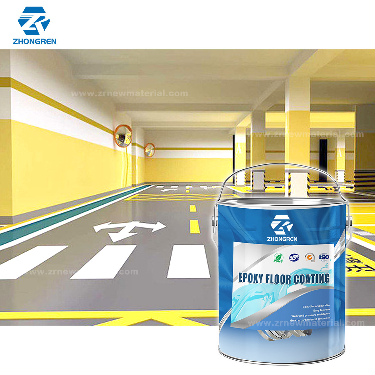 High Gloss Epoxy Floor Paint - Abrasion Resistant Coating